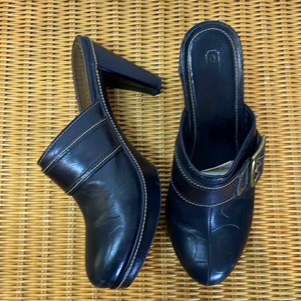 Coach Clogs Slides Mules Platform Heels Dark Brown Sz… - Gem